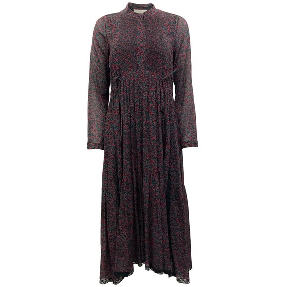 Chloe | Dresses | Chloe Crimson Black Berry Print Dress | Poshmark